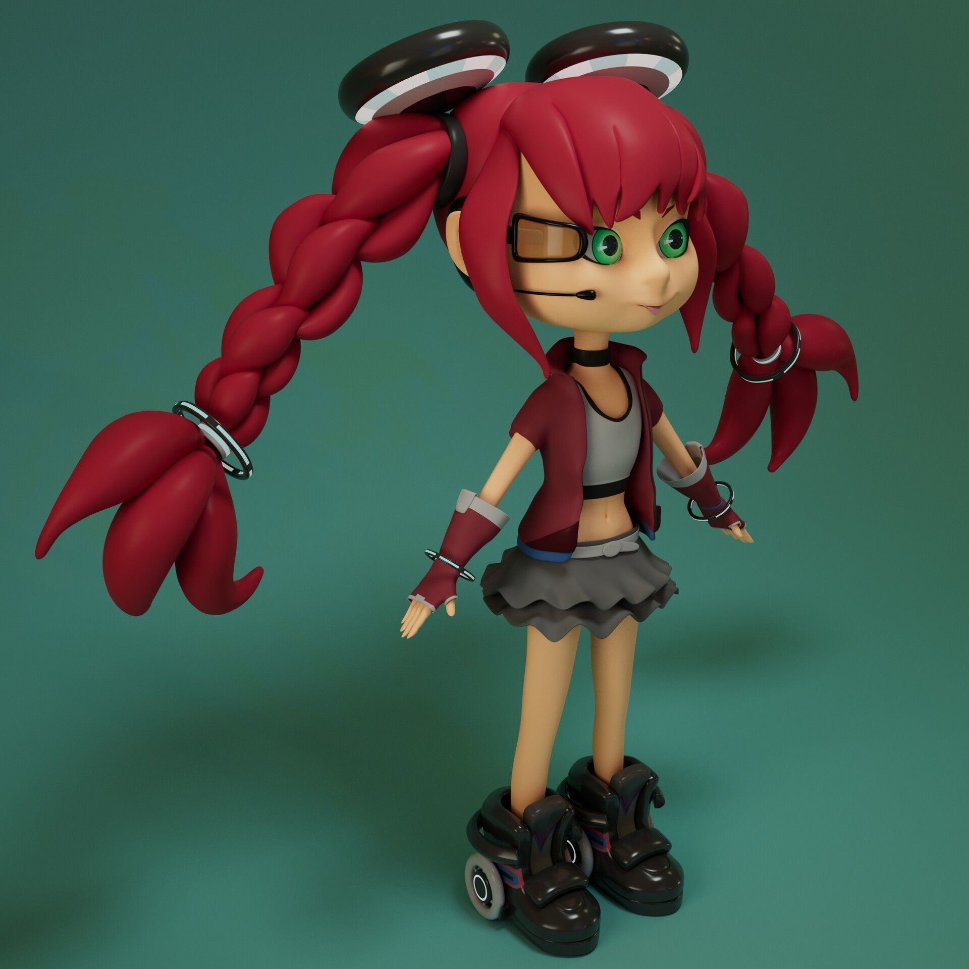 Cartoon Woman 3d model splatoon style 3D model | CGTrader