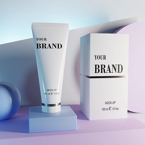 mockup creme and Box 3D model | CGTrader