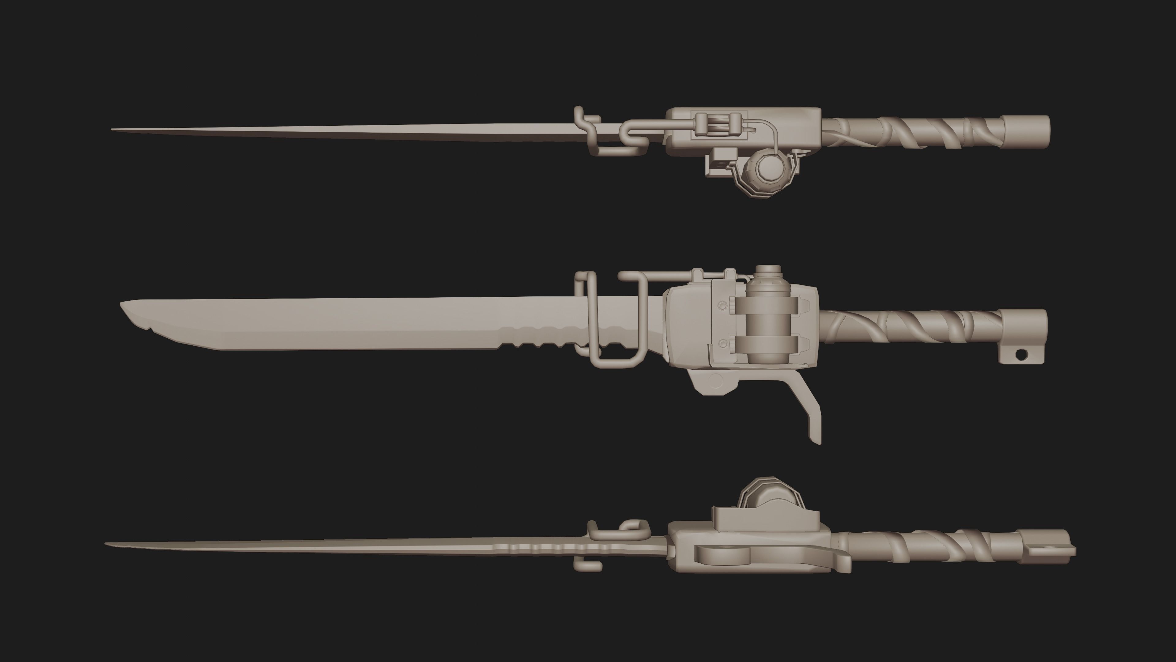 Fiery sword free VR / AR / low-poly 3D model | CGTrader