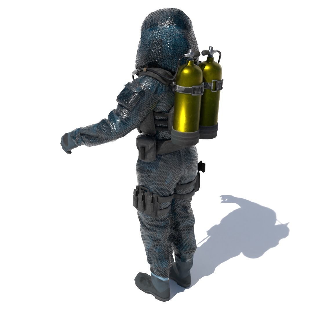 3D model Navy Diver VR / AR / low-poly | CGTrader