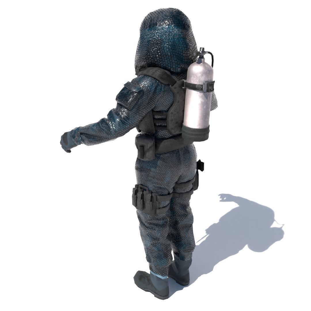 3D model Navy Diver VR / AR / low-poly | CGTrader