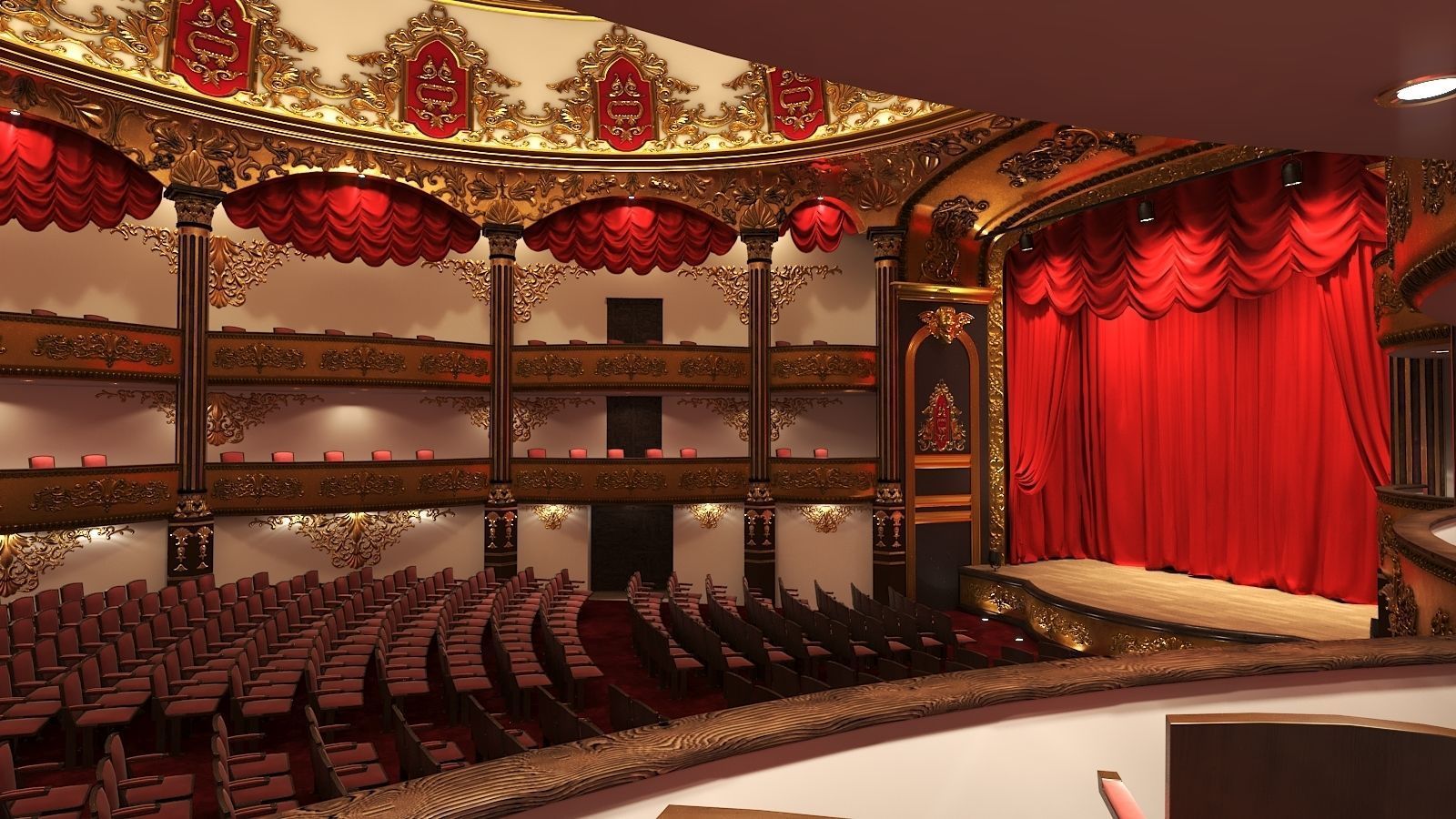 3D model Classic Theatre 2 VR / AR / low-poly | CGTrader
