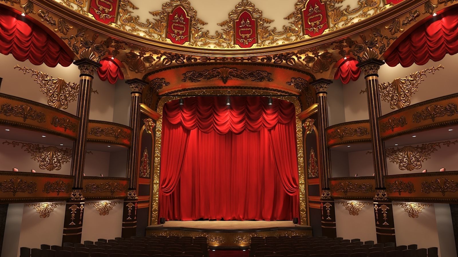 3D model Classic Theatre 2 VR / AR / low-poly | CGTrader