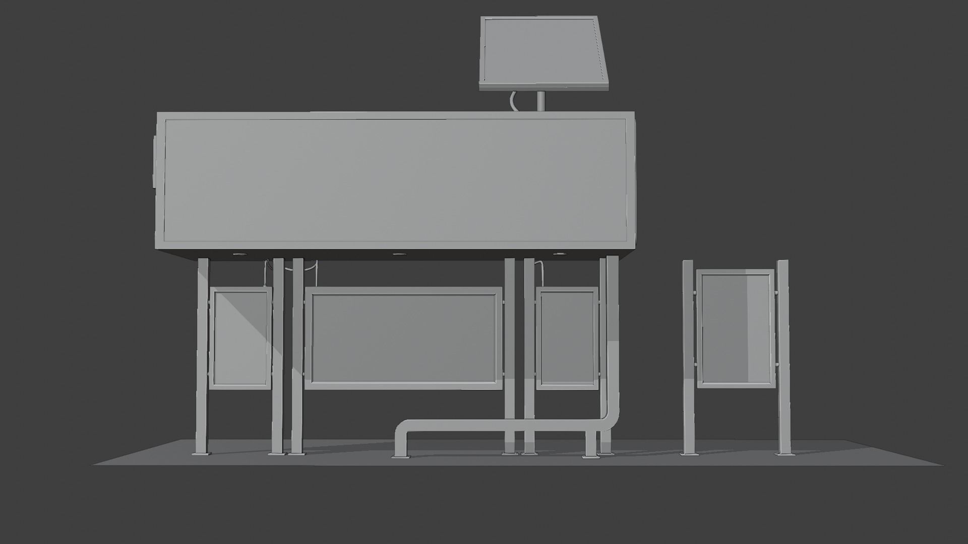 Bus Station free 3D model | CGTrader