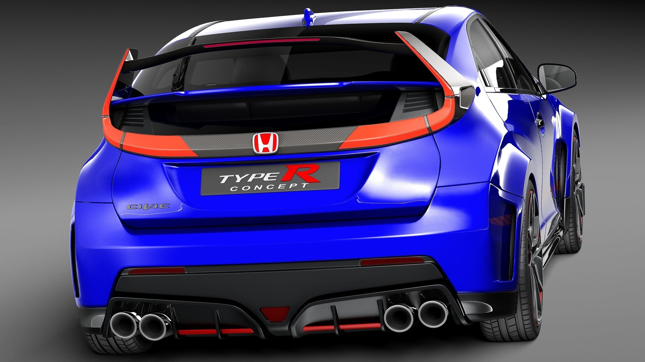 Acura Civic type R concept 2015 3D model | CGTrader