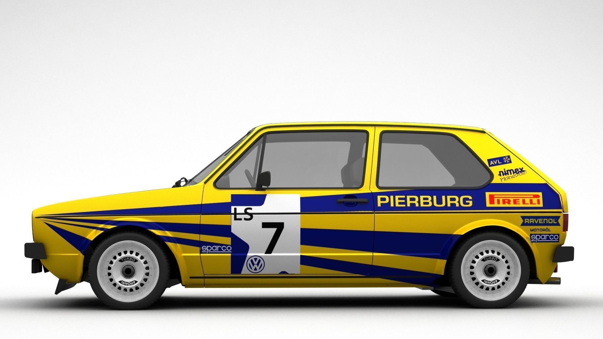 Volkswagen Golf Mk1 Rally 3D model | CGTrader