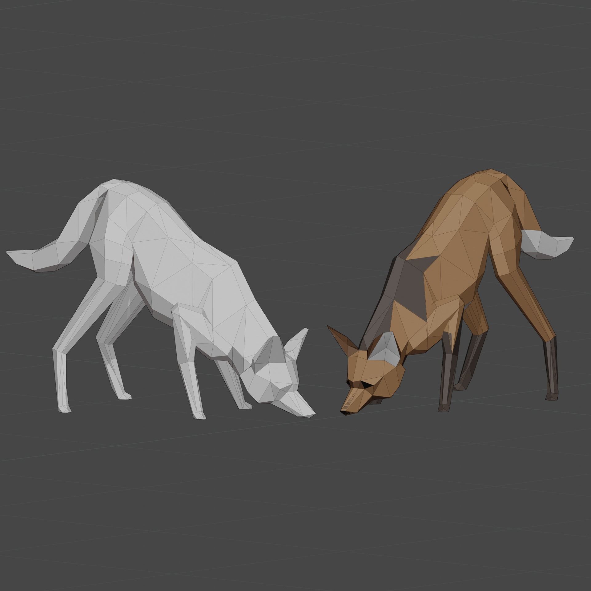 Low Poly Maned Wolf Lobo Guara 3D model | CGTrader