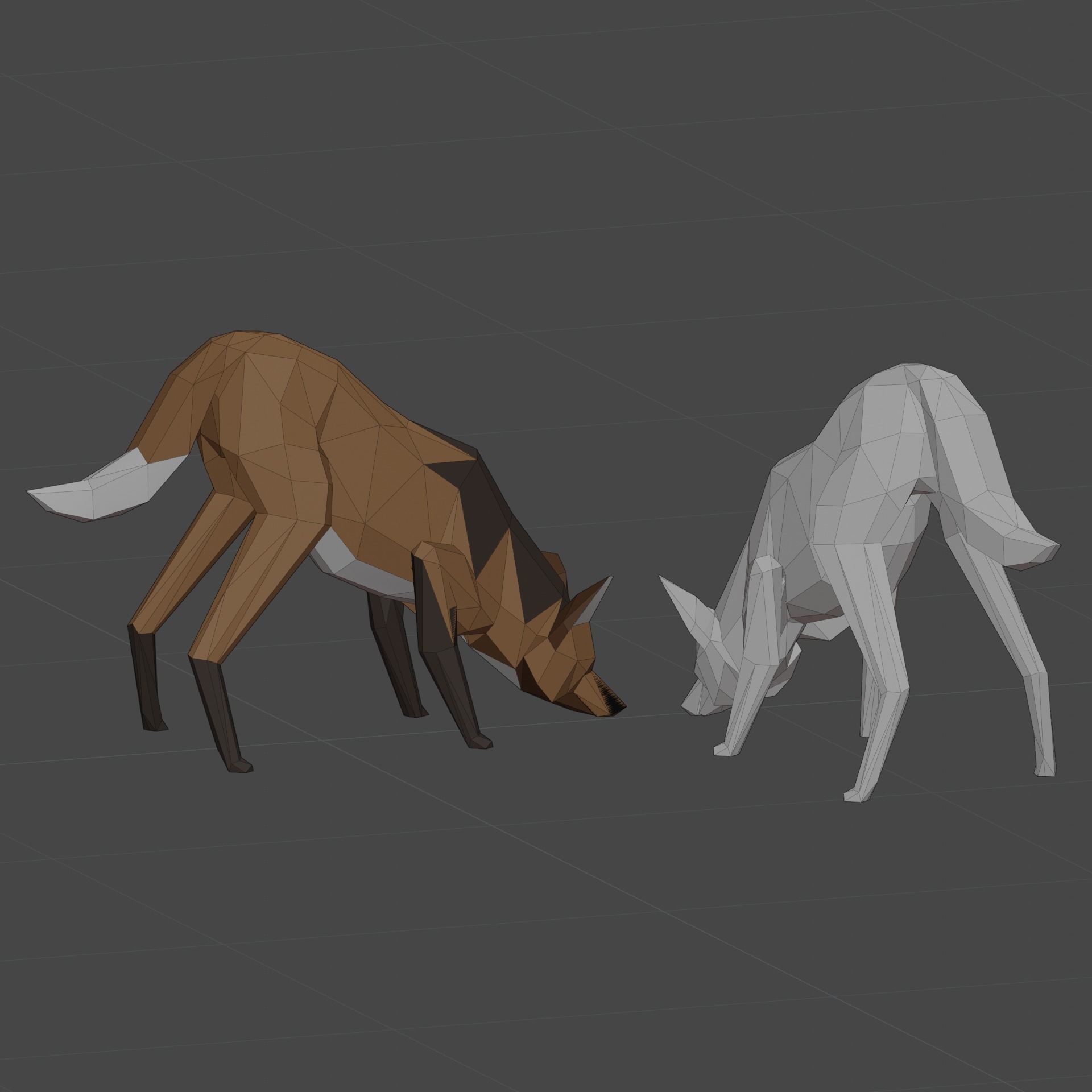 Low Poly Maned Wolf Lobo Guara 3D model | CGTrader