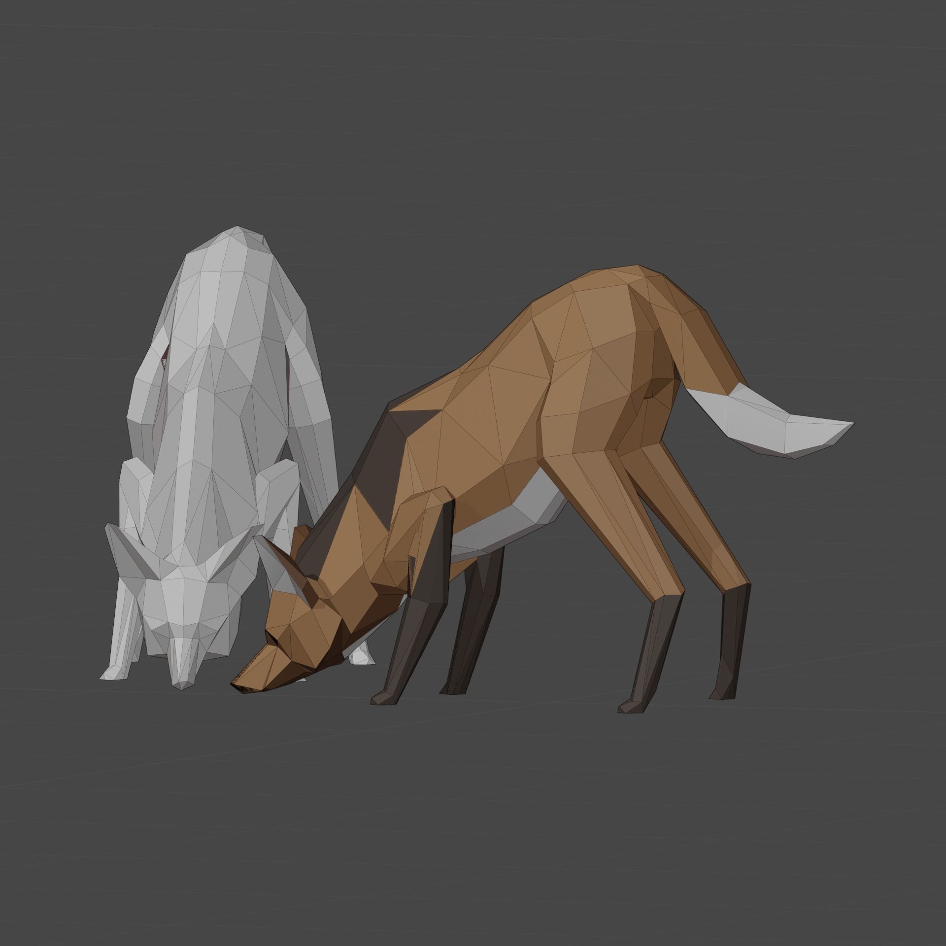 Low Poly Maned Wolf Lobo Guara 3D model | CGTrader
