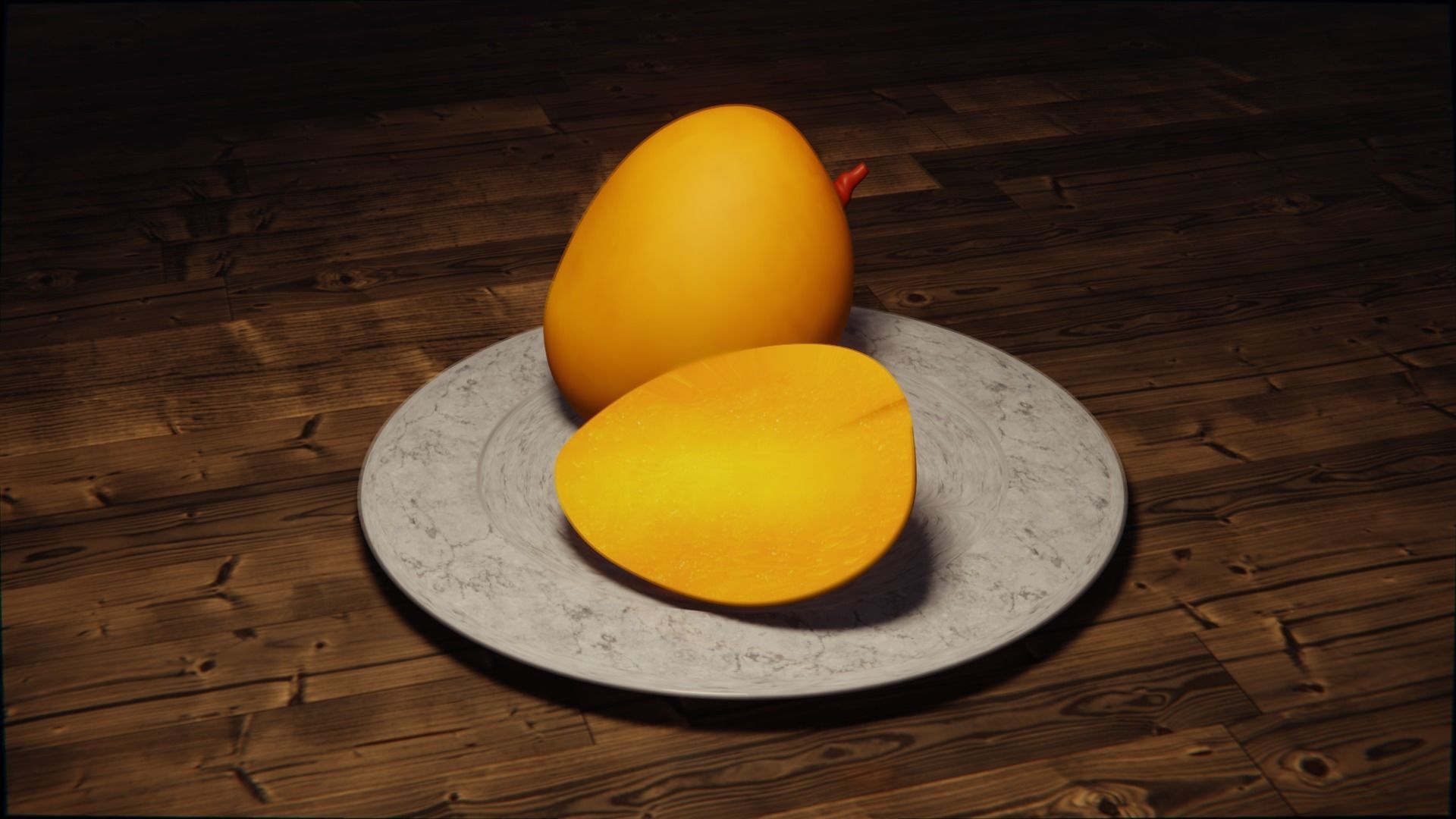 3D model Mango Fruit 3D Model VR / AR / low-poly rigged animated | CGTrader