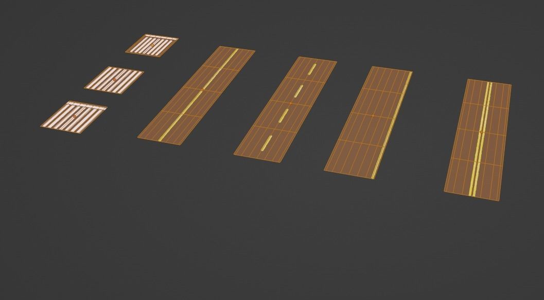3D model Simple Modular Street and Roads VR / AR / low-poly | CGTrader