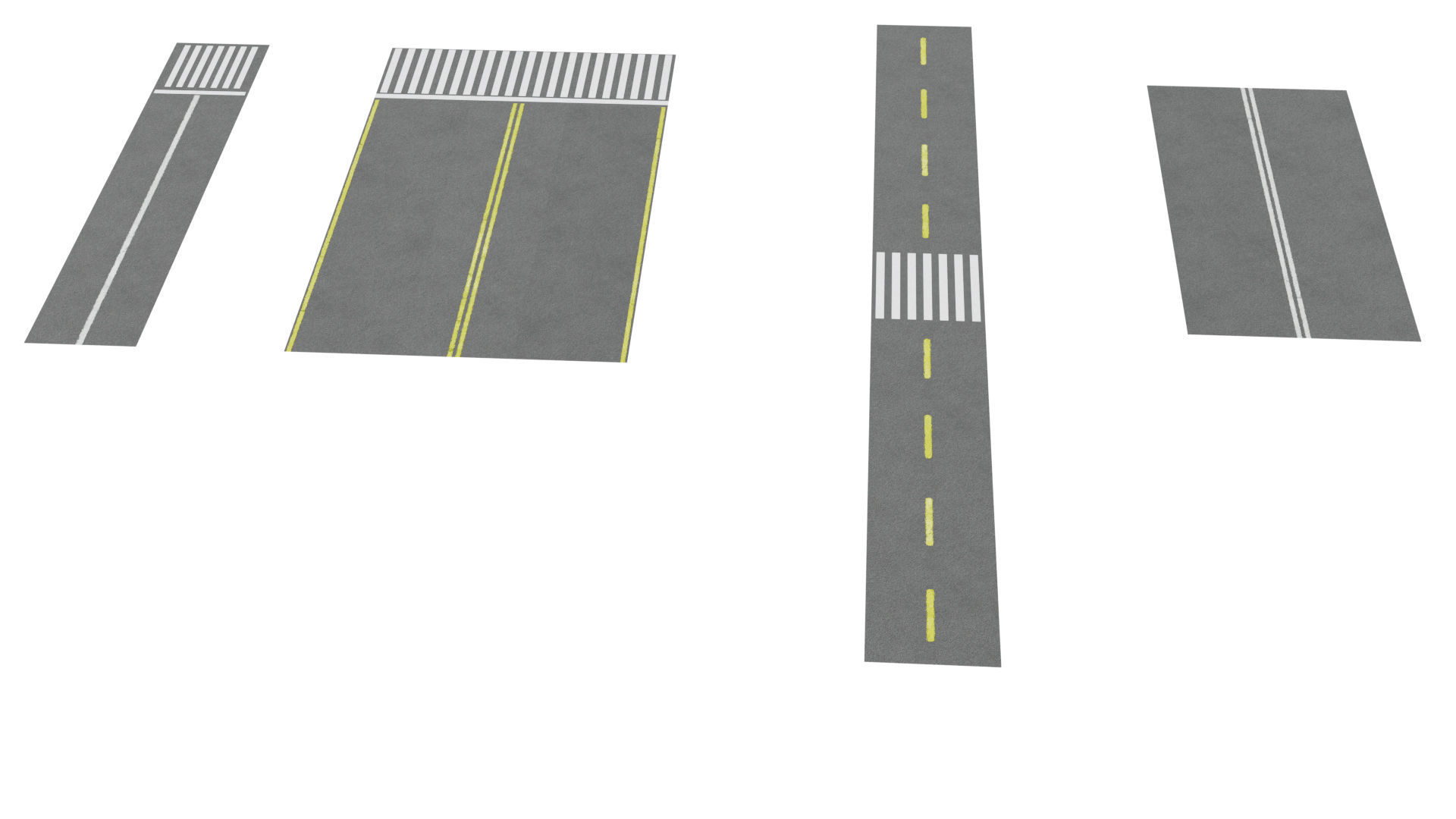 3D model Simple Modular Street and Roads VR / AR / low-poly | CGTrader