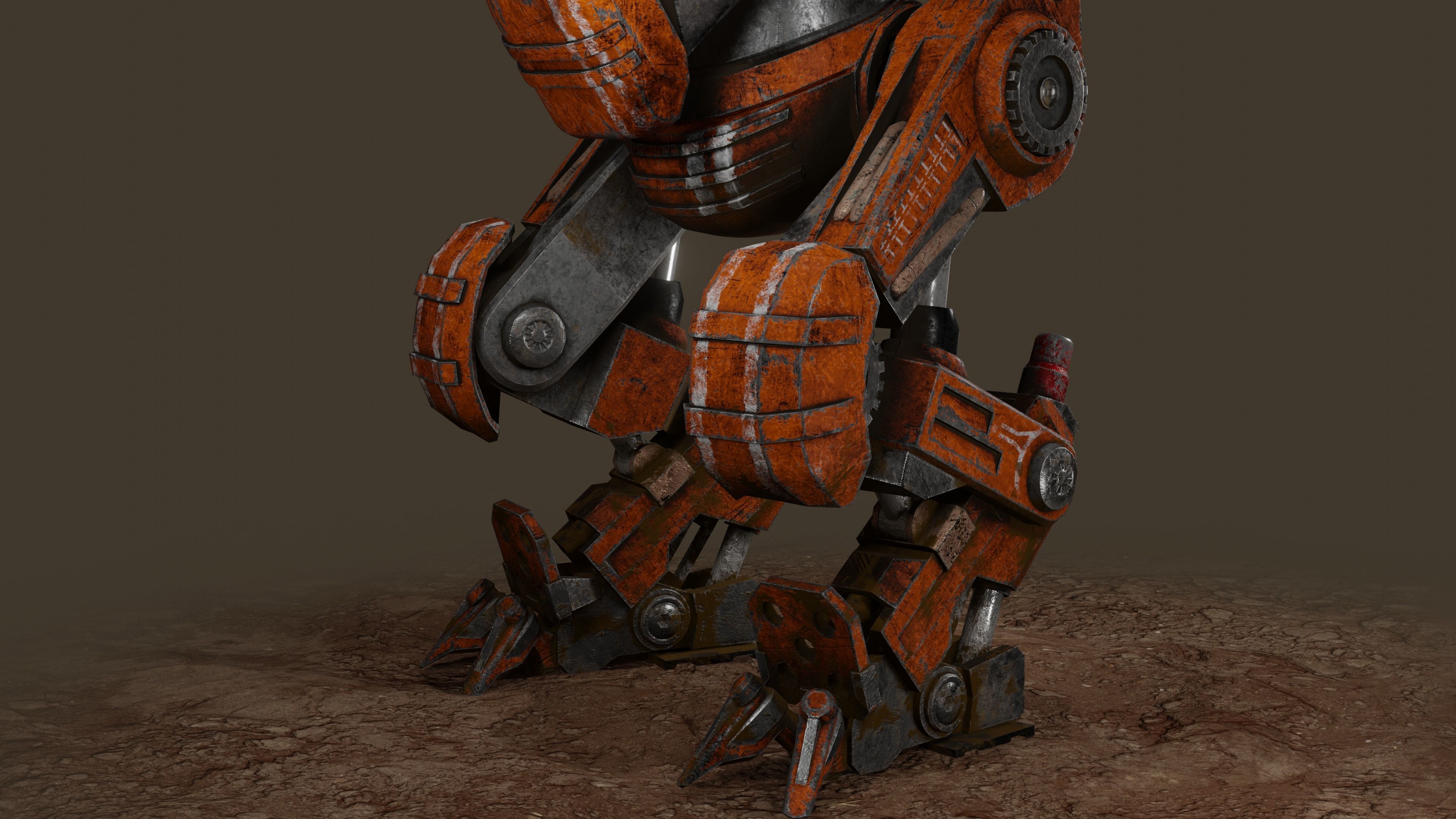 3D model Game-ready Steampunk Mech VR / AR / low-poly | CGTrader