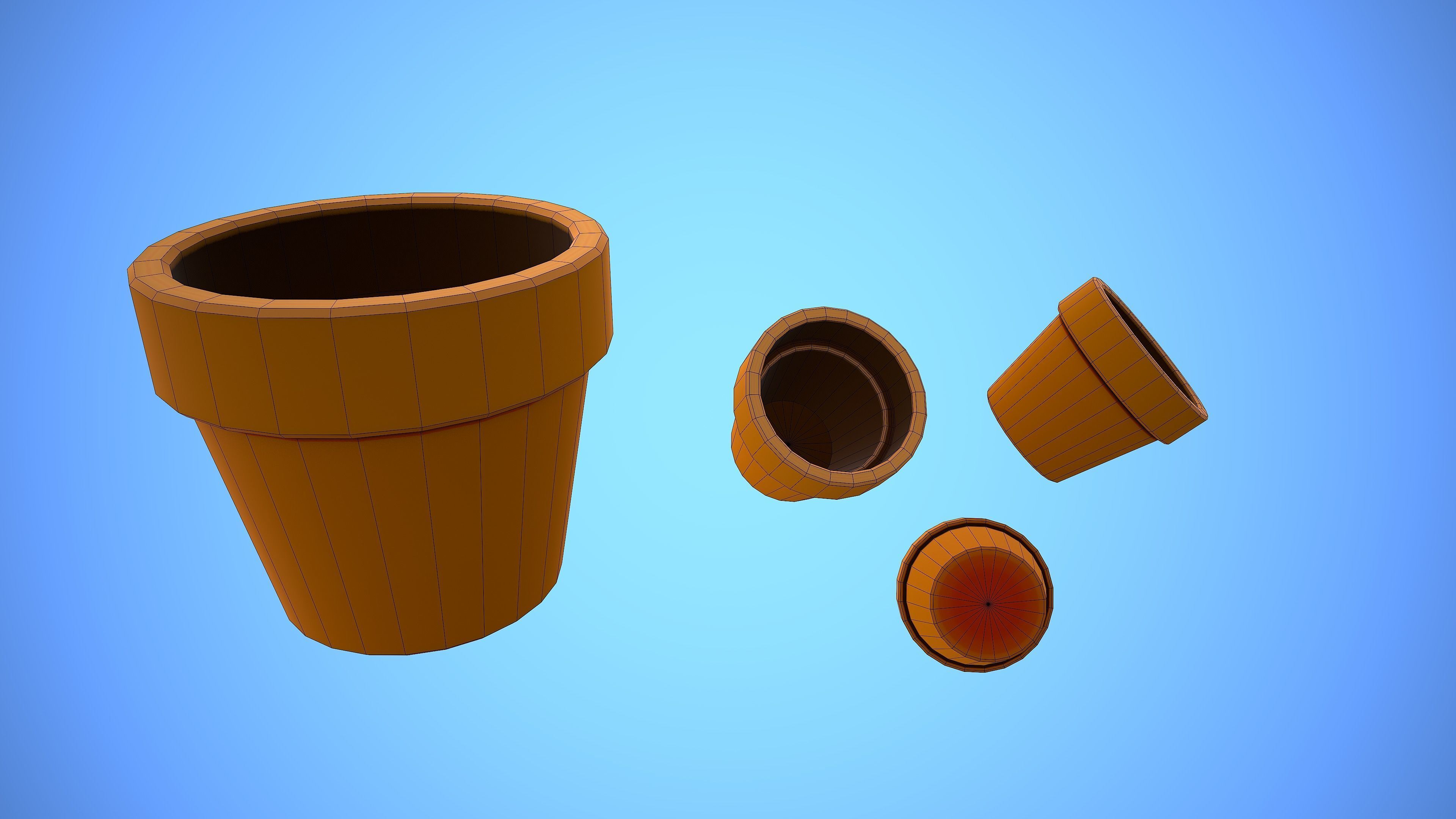 3D model FLOWER POT CARTOON STYLIZED VR / AR / low-poly | CGTrader