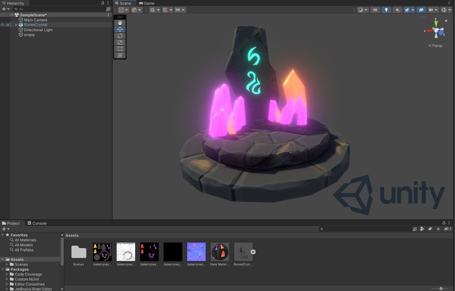 Stylized Runestone Crystal Model free VR / AR / low-poly 3D model ...