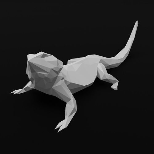 Low Poly Bearded Dragon Reptile Pet 3d Print Model 3D model 3D ...