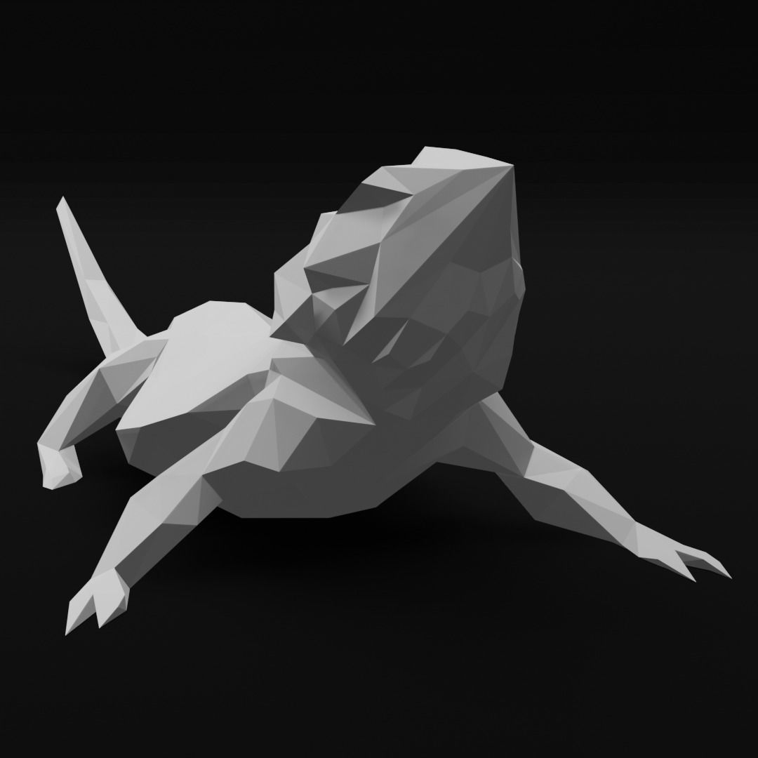 Low Poly Bearded Dragon Reptile Pet 3d Print Model 3D model 3D ...