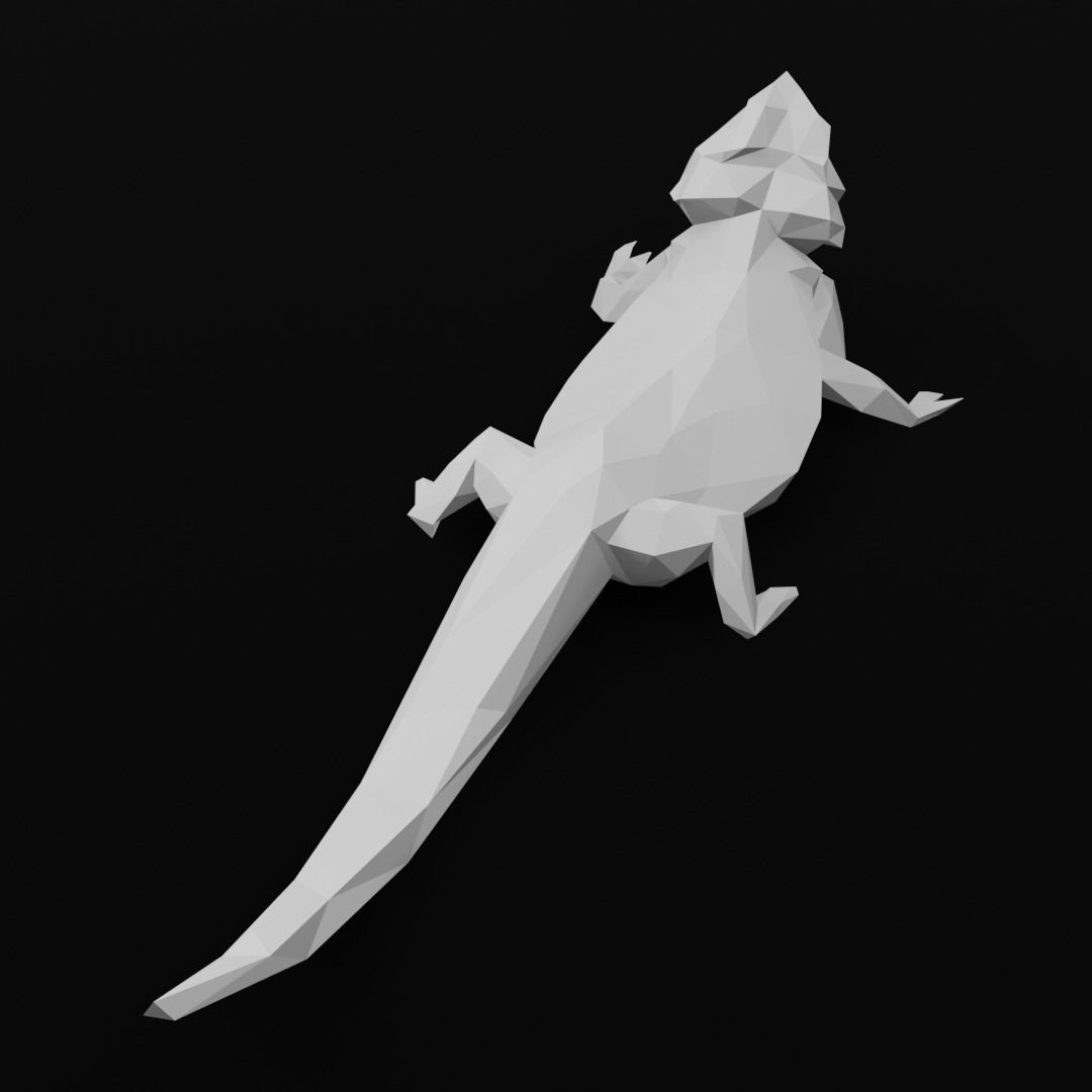 Low Poly Bearded Dragon Reptile Pet 3d Print Model 3D model 3D ...