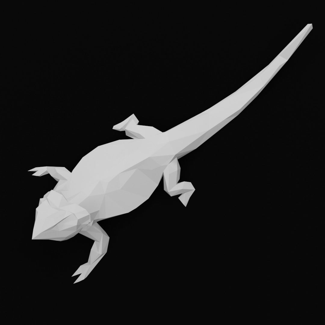 Low Poly Bearded Dragon Reptile Pet 3d Print Model 3D model 3D ...
