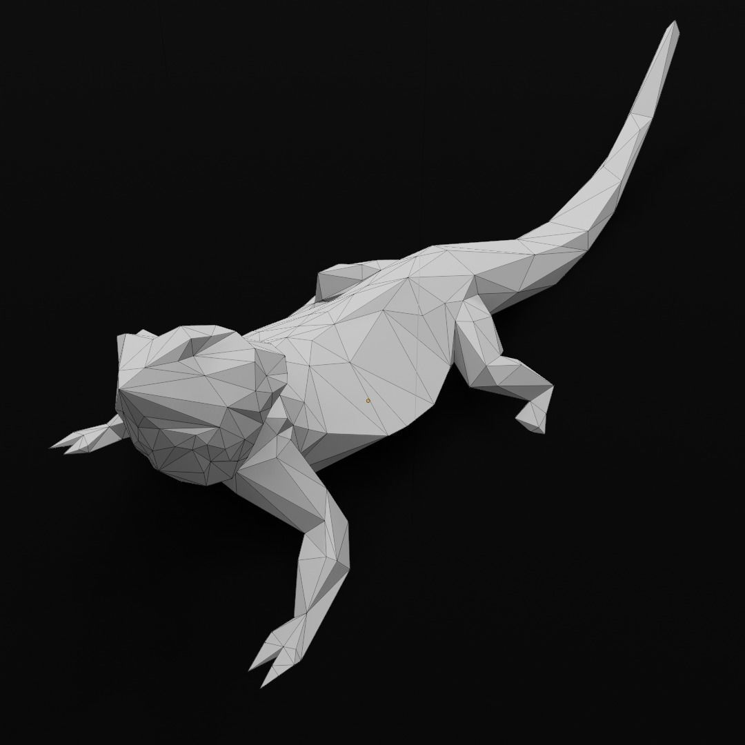 Low Poly Bearded Dragon Reptile Pet 3d Print Model 3D model 3D ...