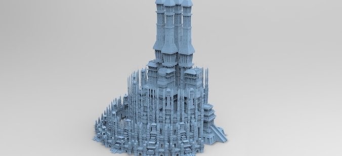 Ancient City Hyboria Tower City 2 3D model | CGTrader