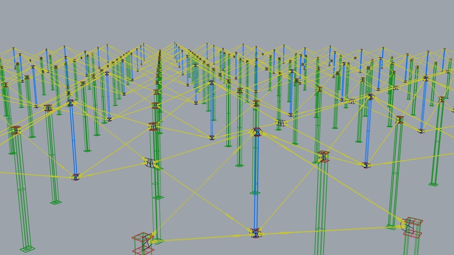 steel tension structure model 3D model | CGTrader