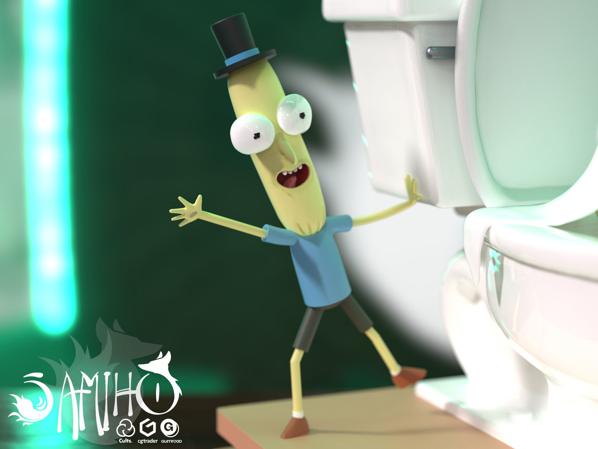 Samiho Studios - Rick King of Shit- STLs ready for printing 3D model 3D ...