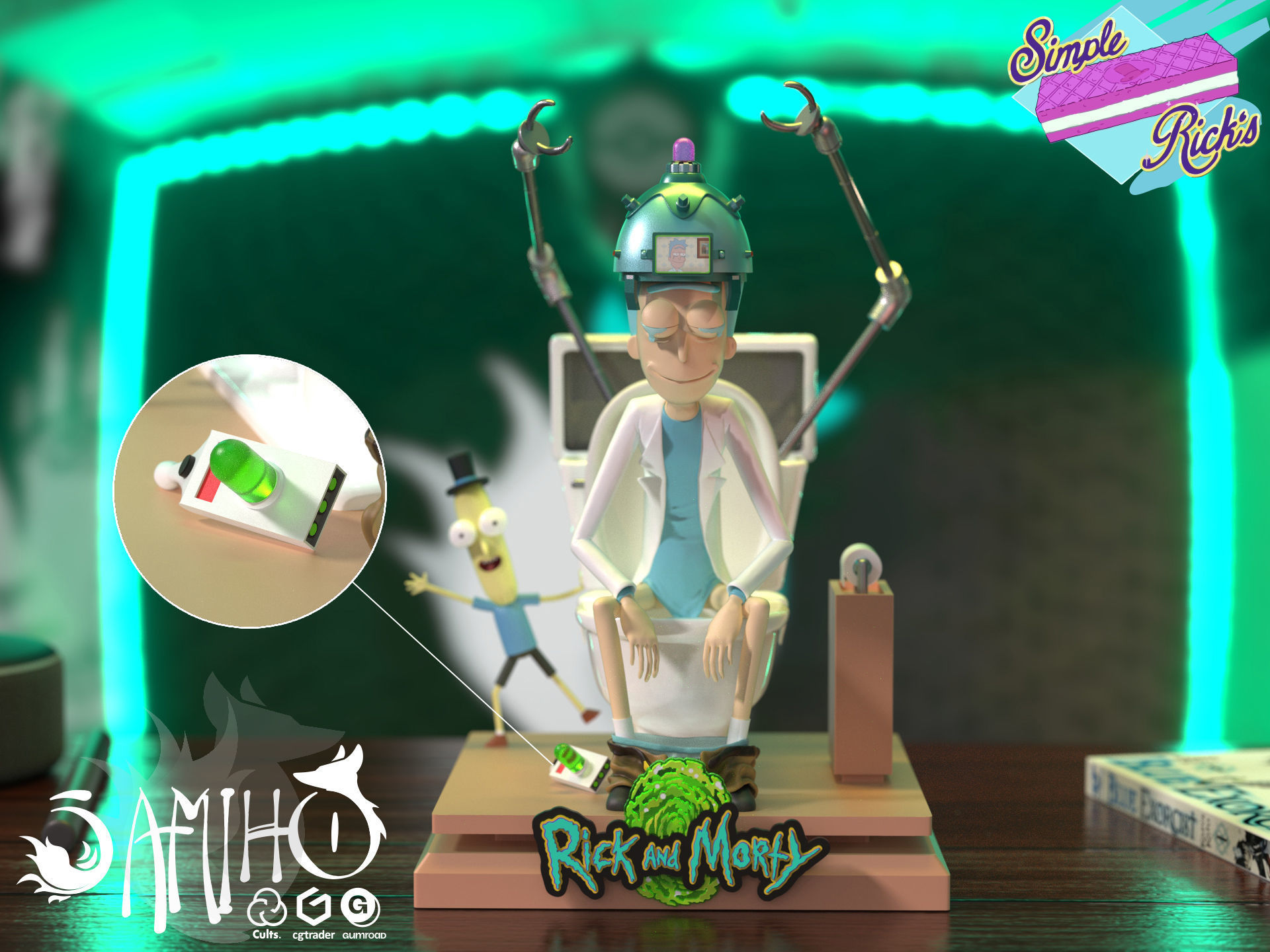 Samiho Studios - Rick King of Shit- STLs ready for printing 3D model 3D ...