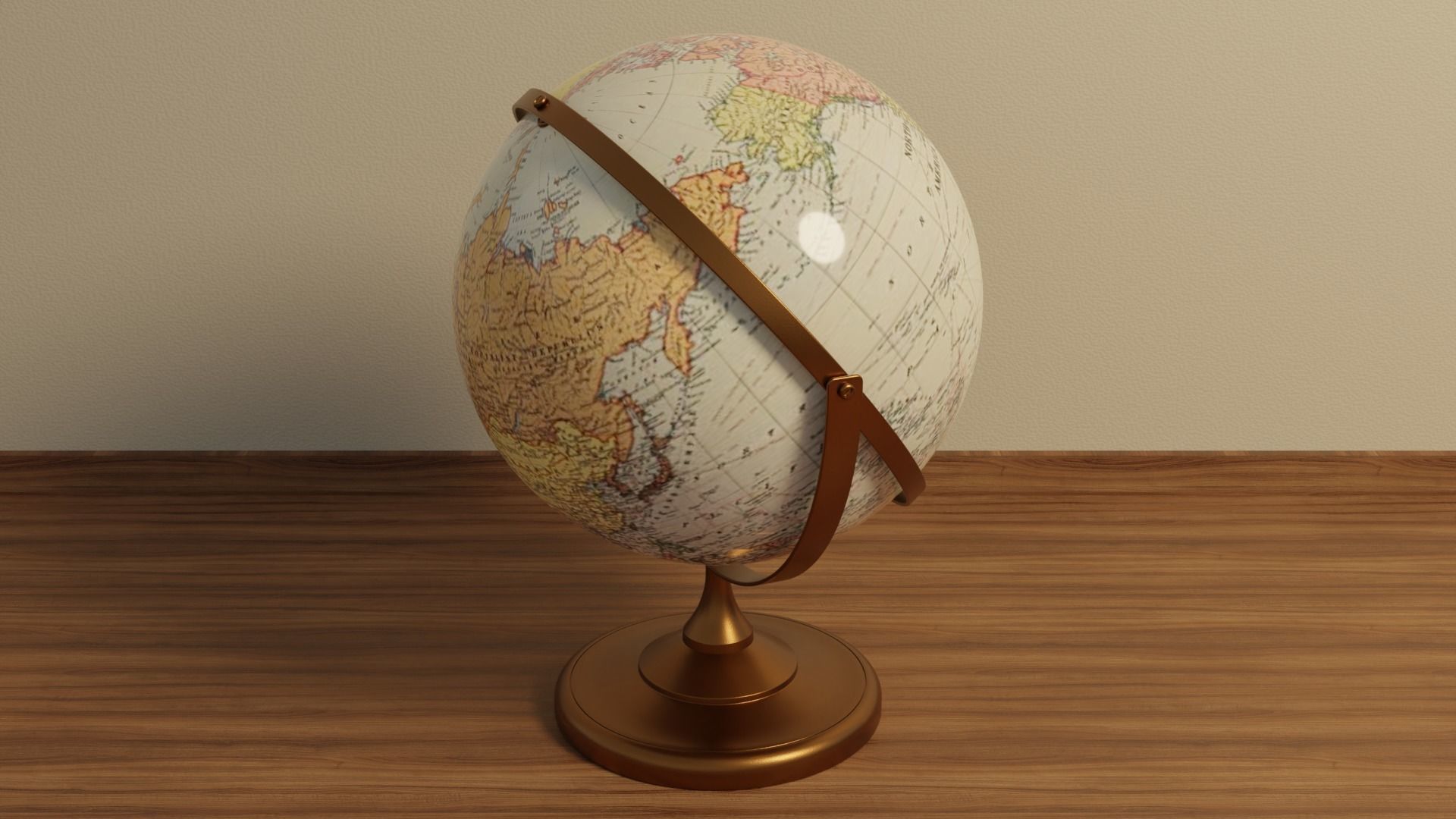 Copper Globe 3D model | CGTrader