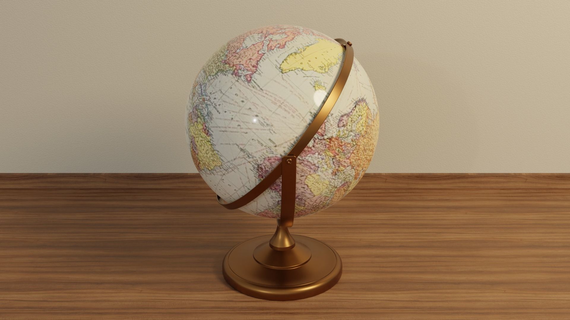 Copper Globe 3D model | CGTrader