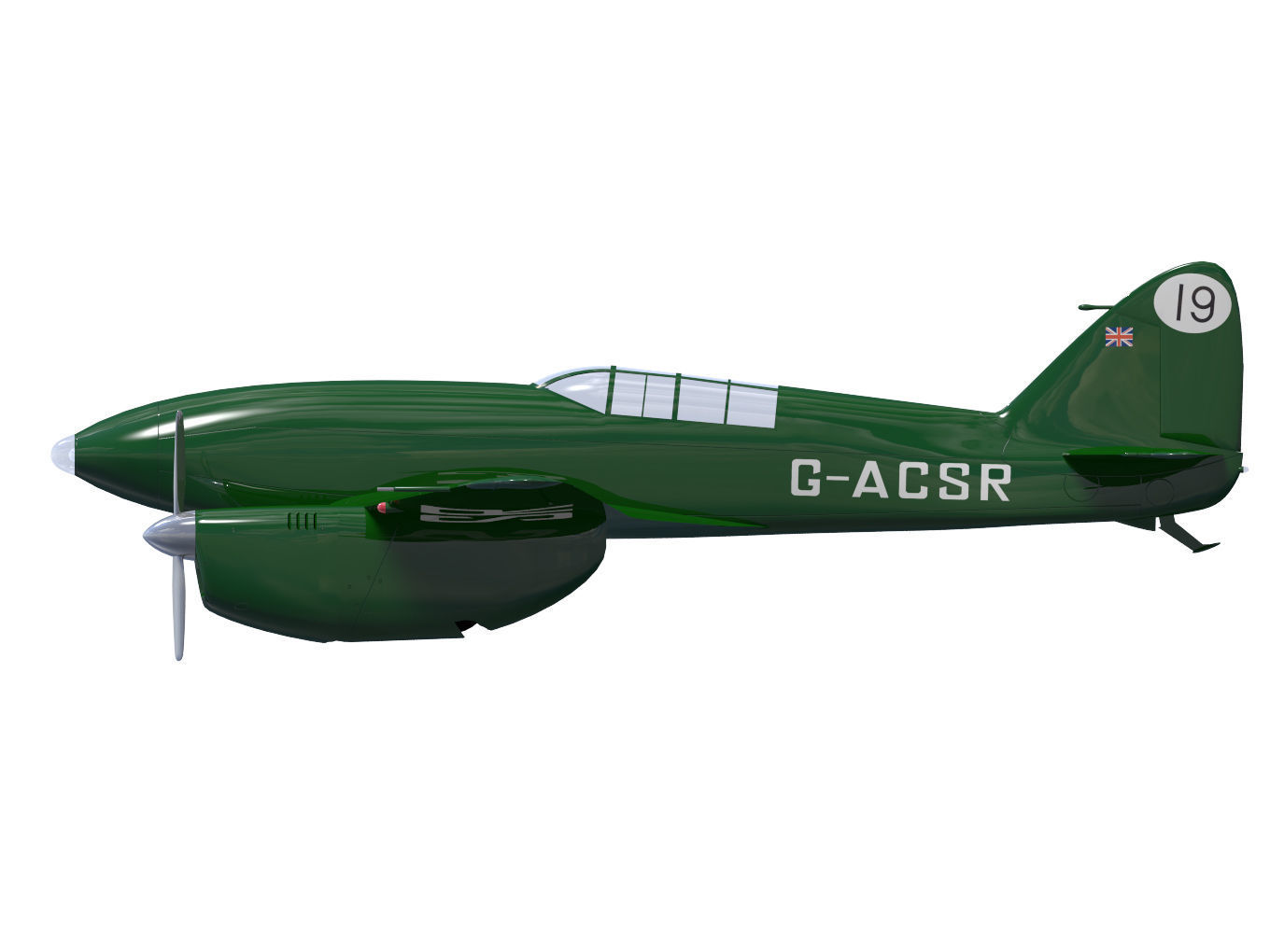 de Havilland DH88 Comet 3D model | CGTrader