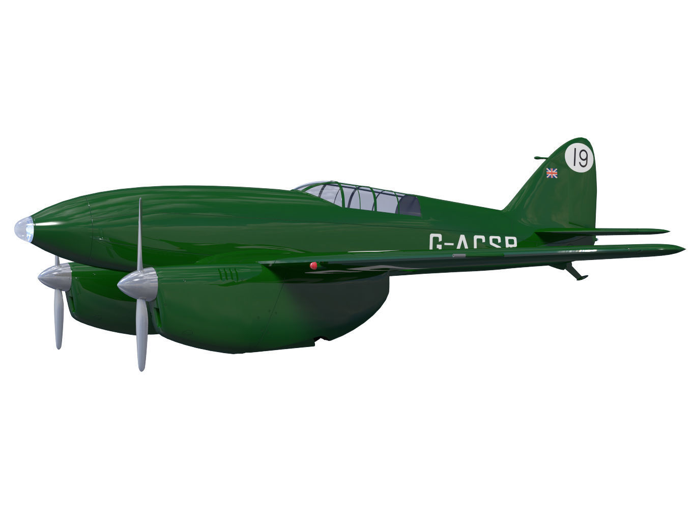 de Havilland DH88 Comet 3D model | CGTrader
