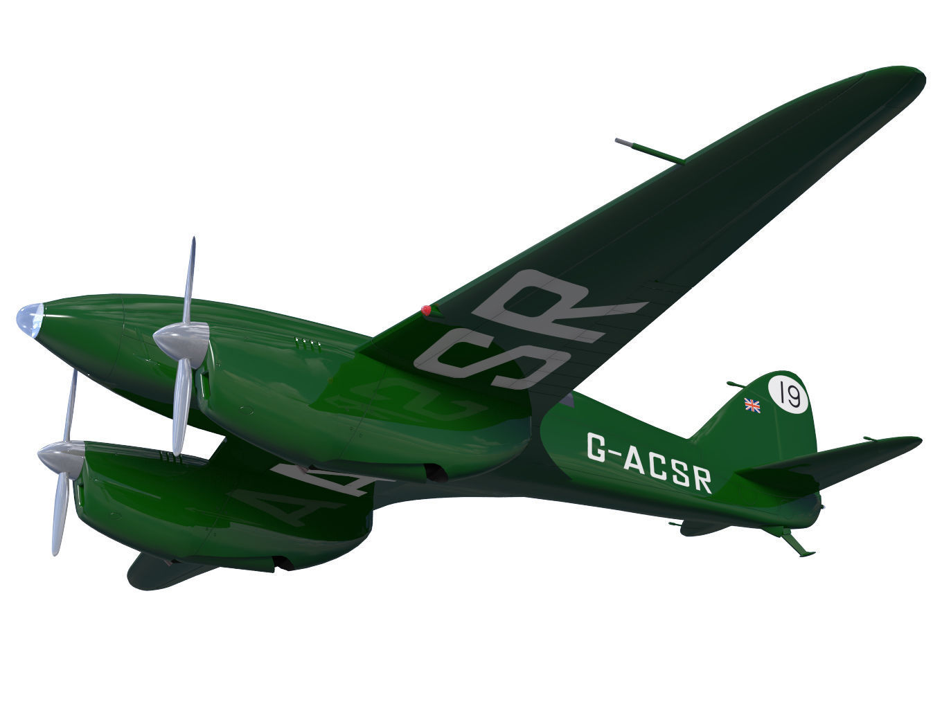 de Havilland DH88 Comet 3D model | CGTrader
