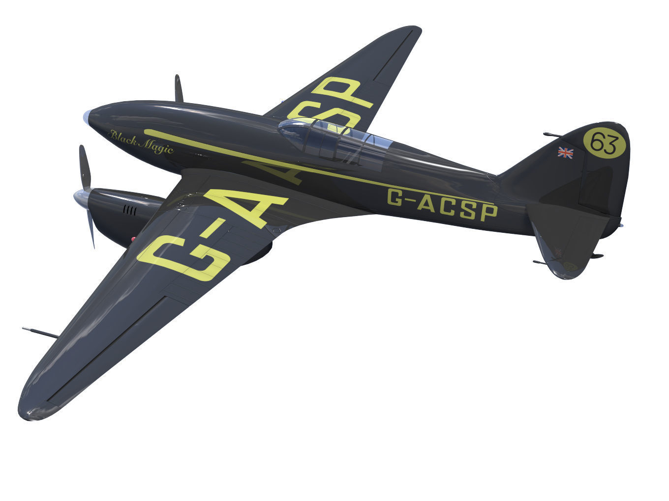 de Havilland DH88 Comet 3D model | CGTrader