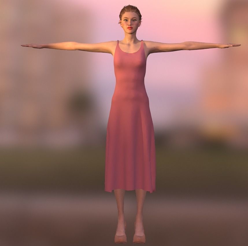 Erin-Female character free 3D model rigged | CGTrader
