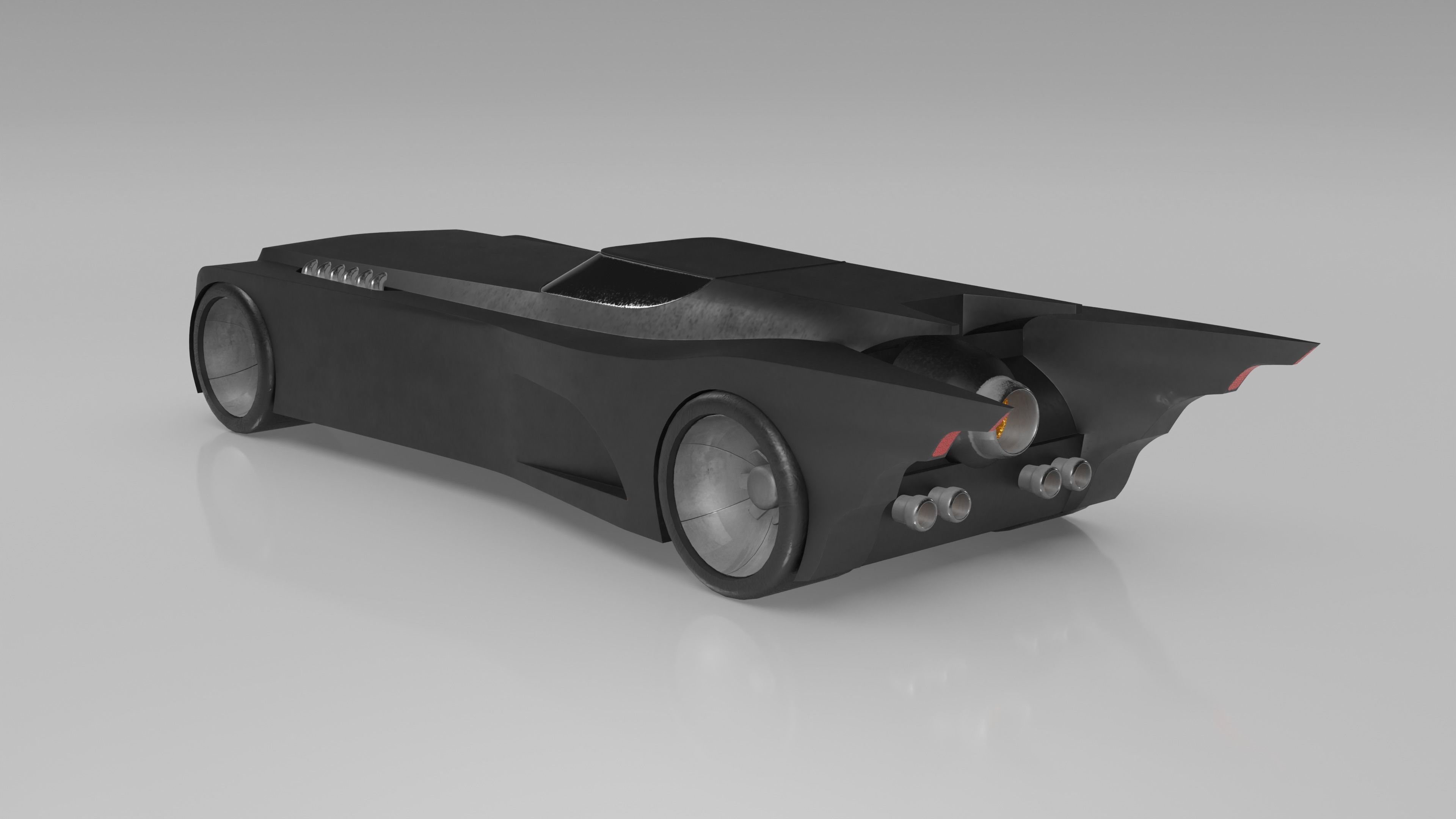 Batman Animated Series Batmobile 3d Model Cgtrader