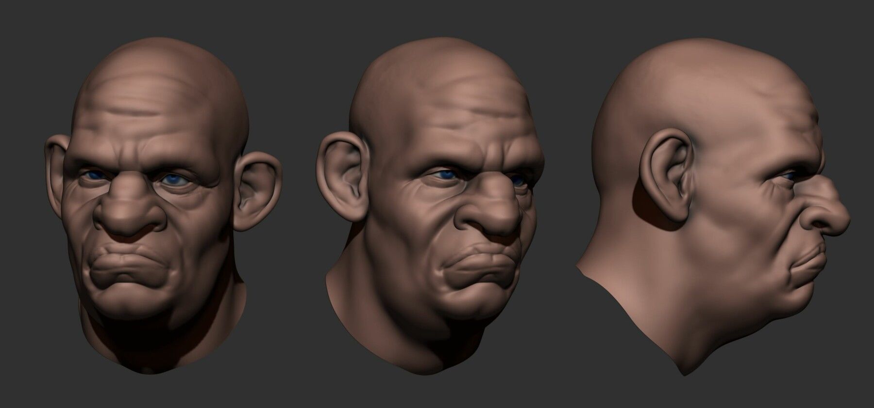 Dwarf Head basemesh 3D model | CGTrader
