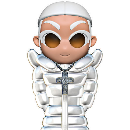 Pope Francis Moncler Balenciaga Nike Puffer Papa Francesco 3D model 3D ...