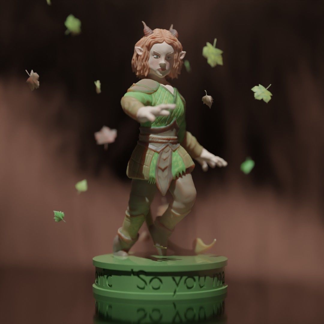 Doric the Druid Miniature 3D model 3D printable | CGTrader