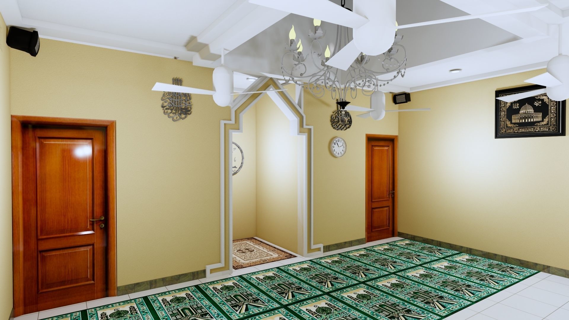 little Mosque or mushola islam prayer room 3D model | CGTrader