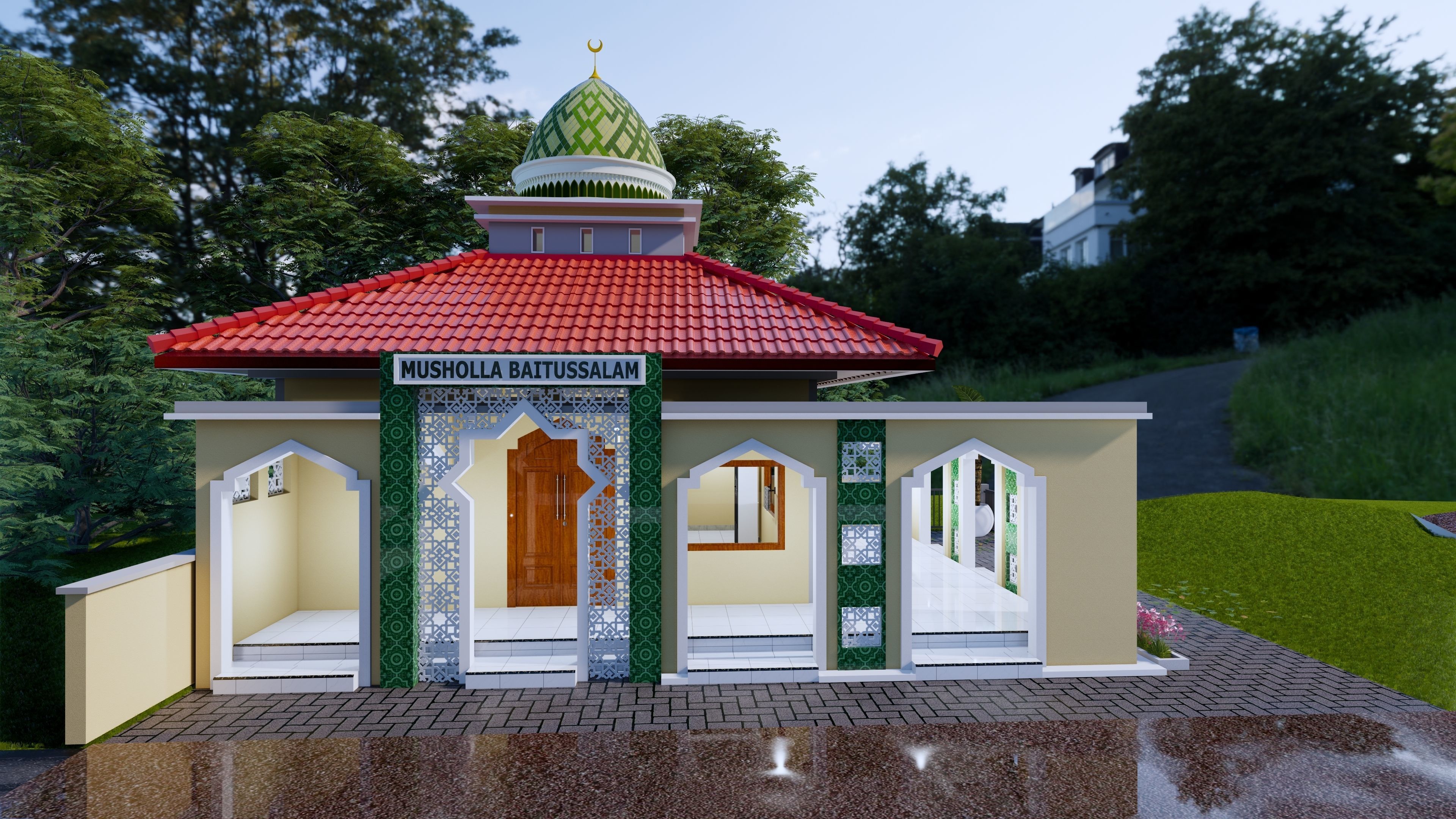 little Mosque or mushola islam prayer room 3D model | CGTrader