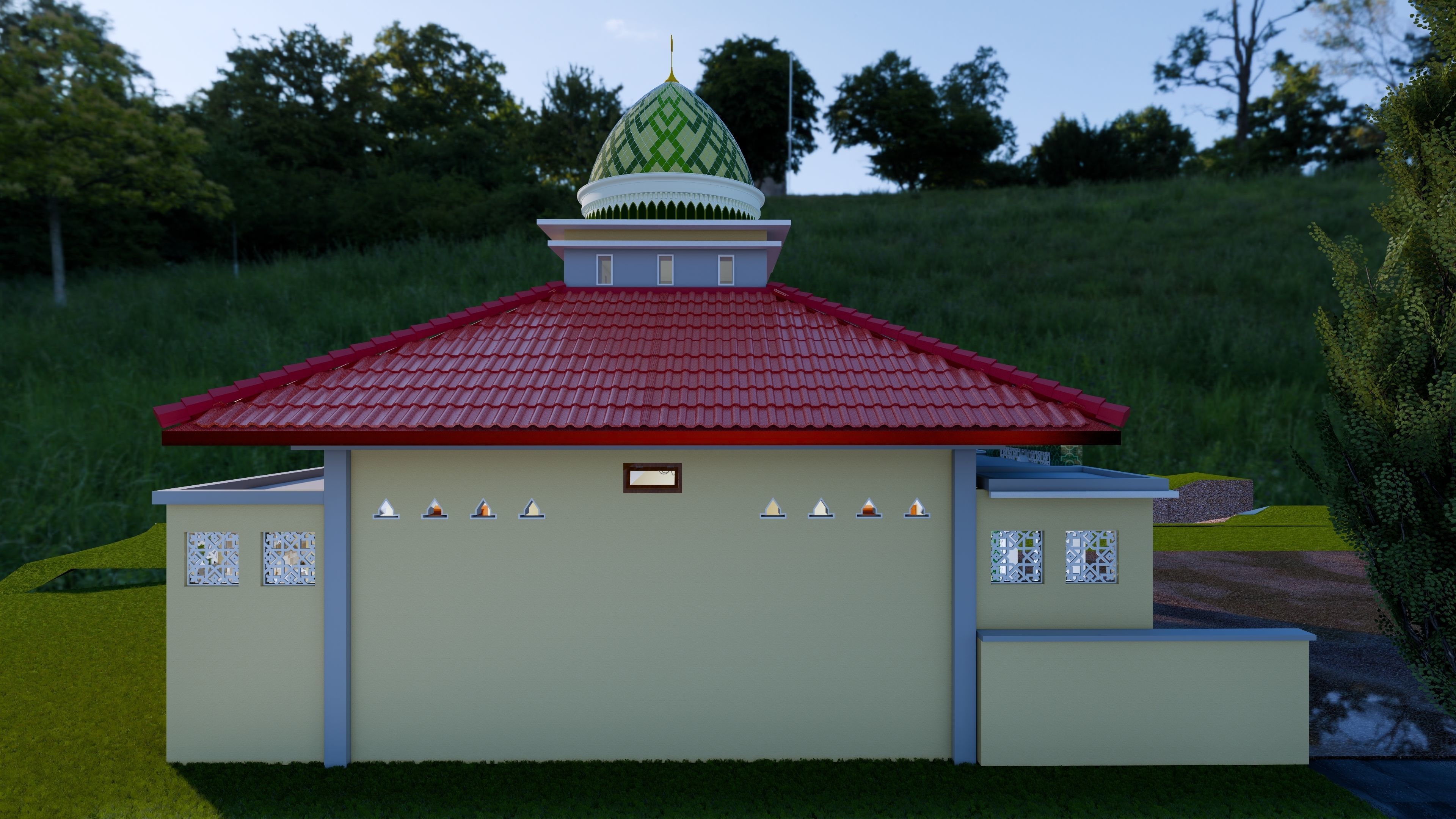 little Mosque or mushola islam prayer room 3D model | CGTrader