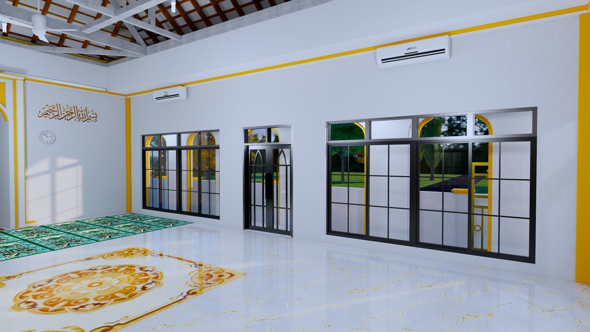 Luxury Islamic Mosque Prayer Room 3D model | CGTrader