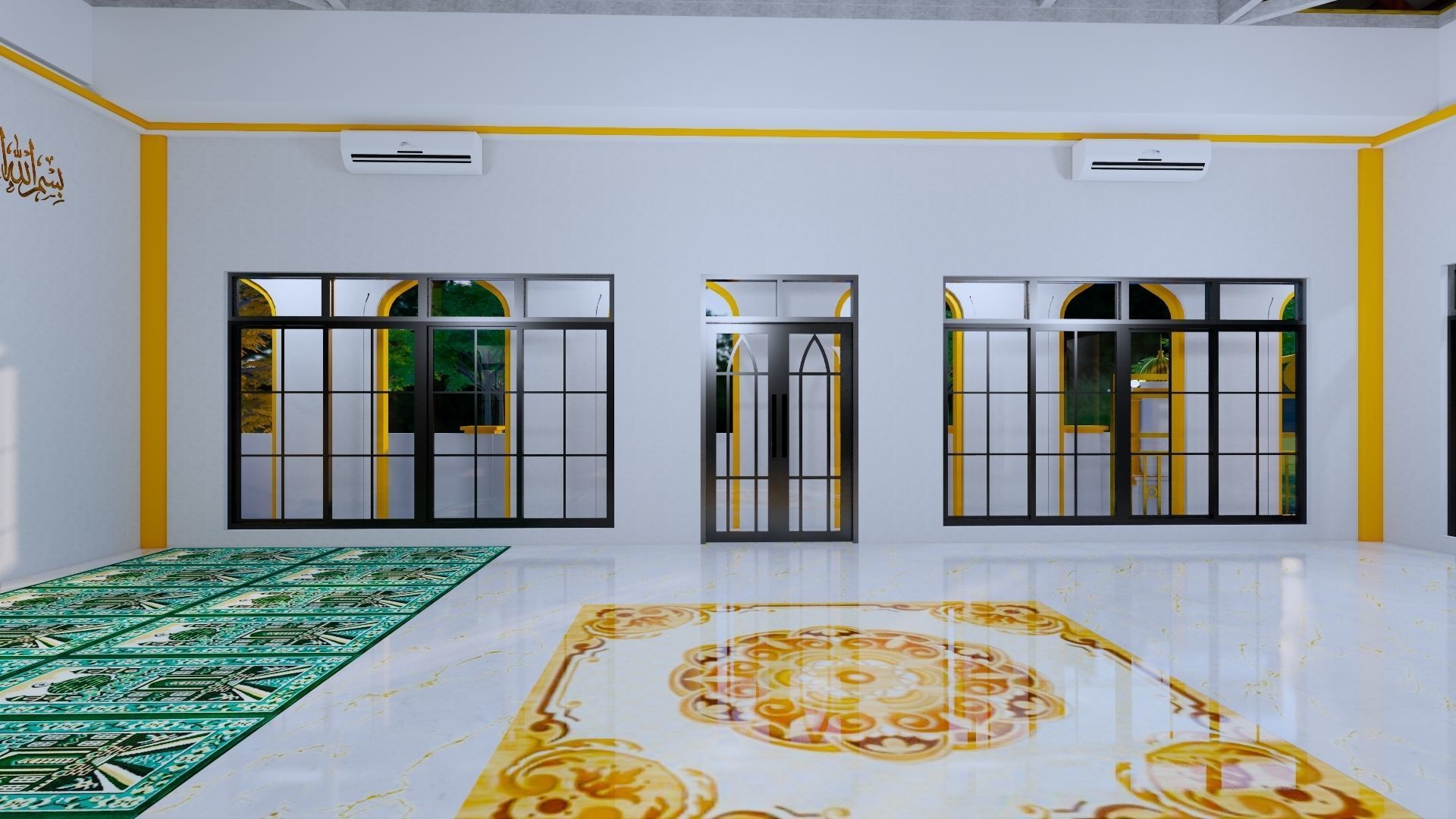 Luxury Islamic Mosque Prayer Room 3D model | CGTrader