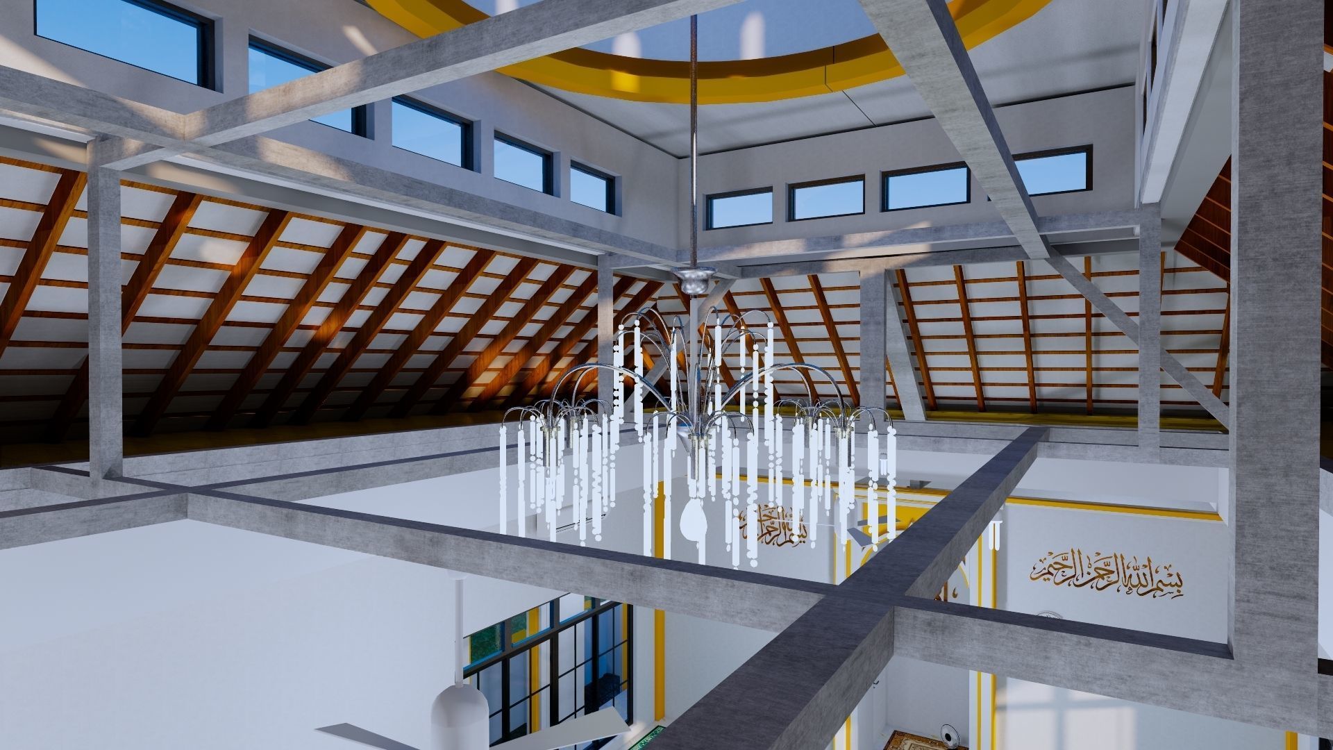 Luxury Islamic Mosque Prayer Room 3D model | CGTrader