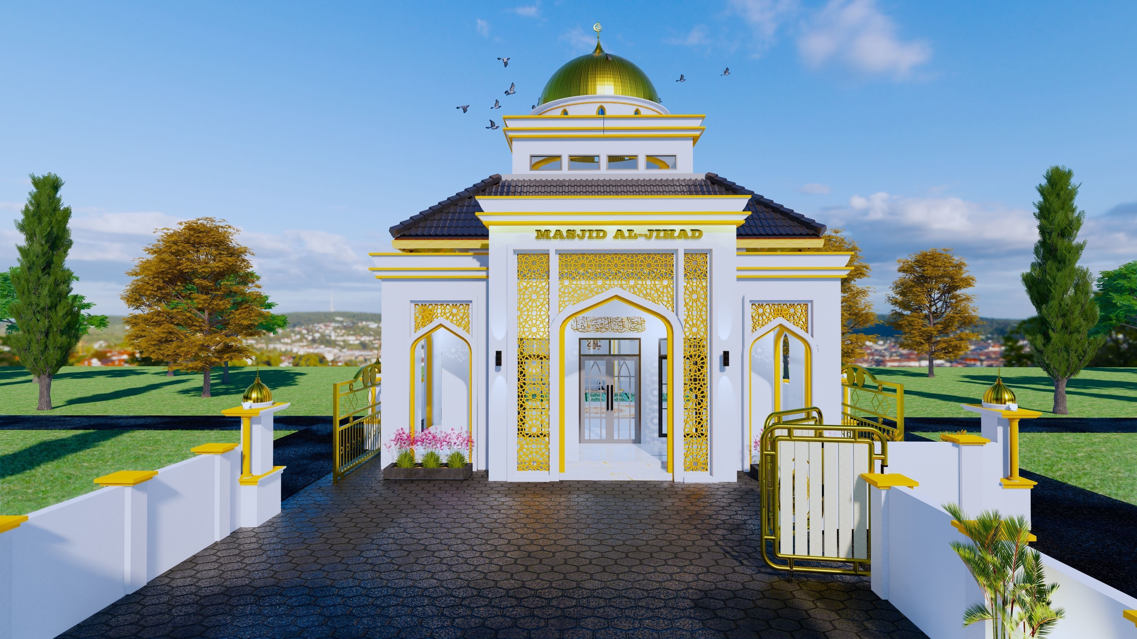 Luxury Islamic Mosque Prayer Room 3D model | CGTrader