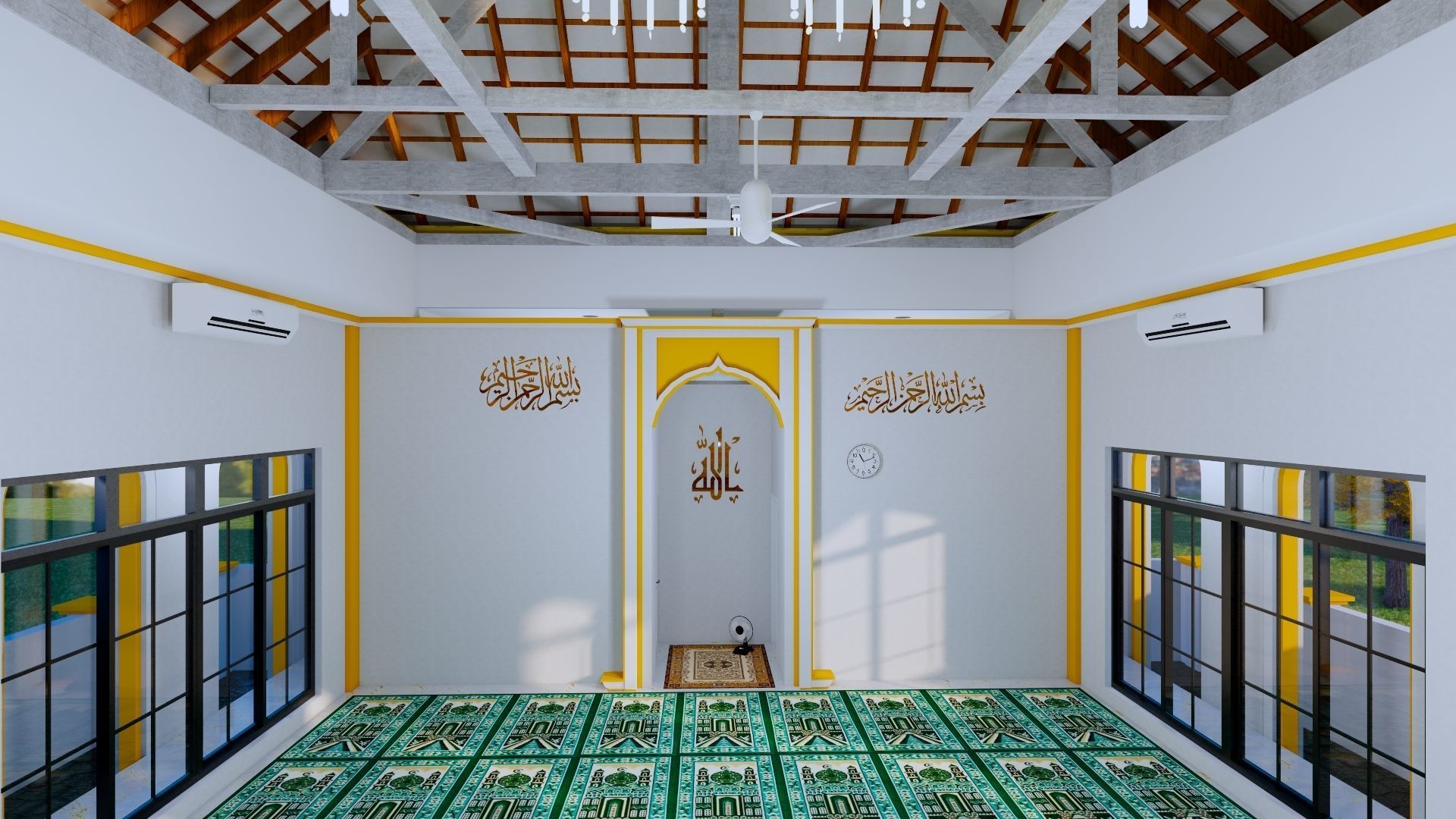Luxury Islamic Mosque Prayer Room 3D model | CGTrader