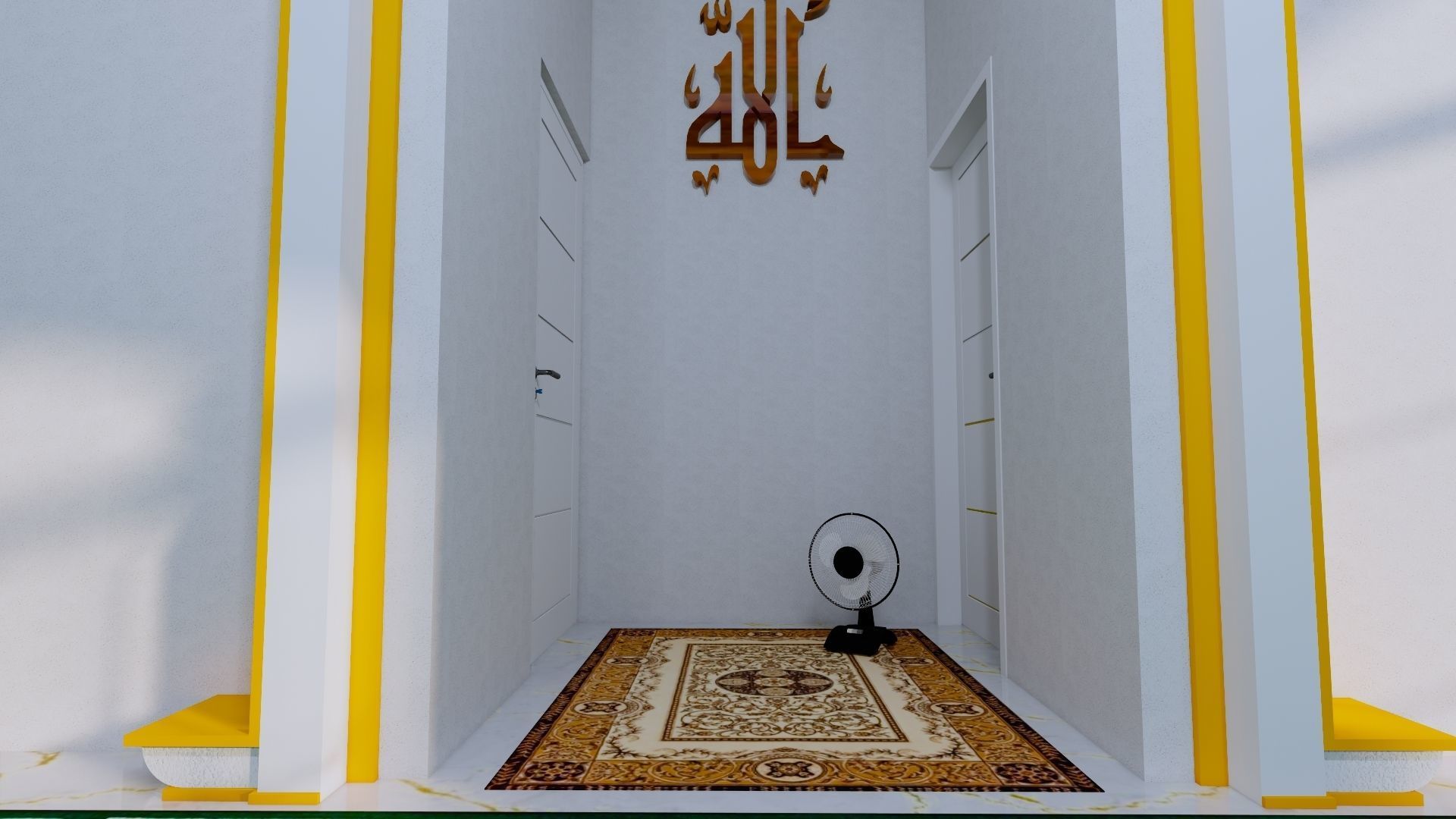 Luxury Islamic Mosque Prayer Room 3D model | CGTrader
