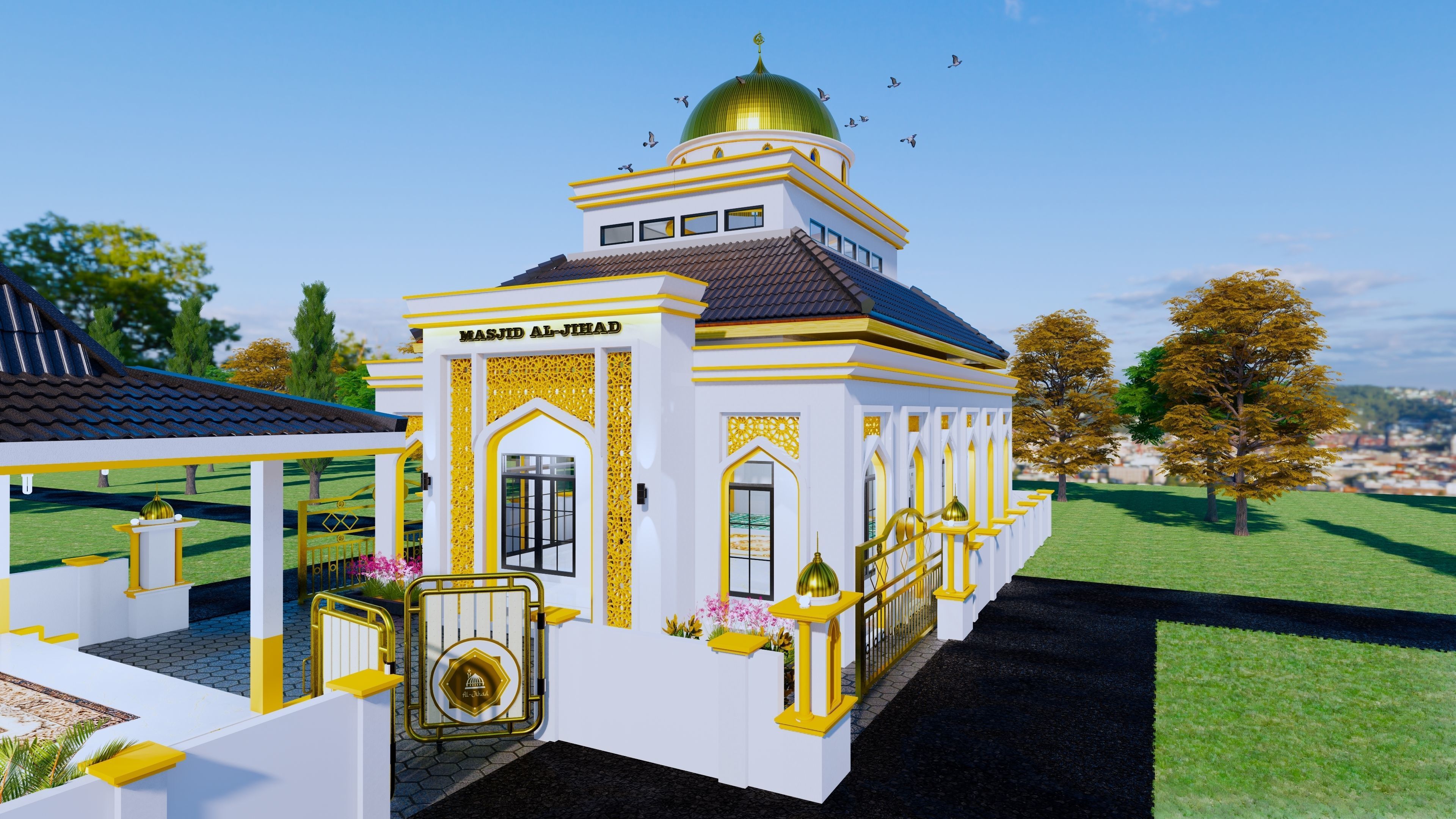 Luxury Islamic Mosque Prayer Room 3D model | CGTrader