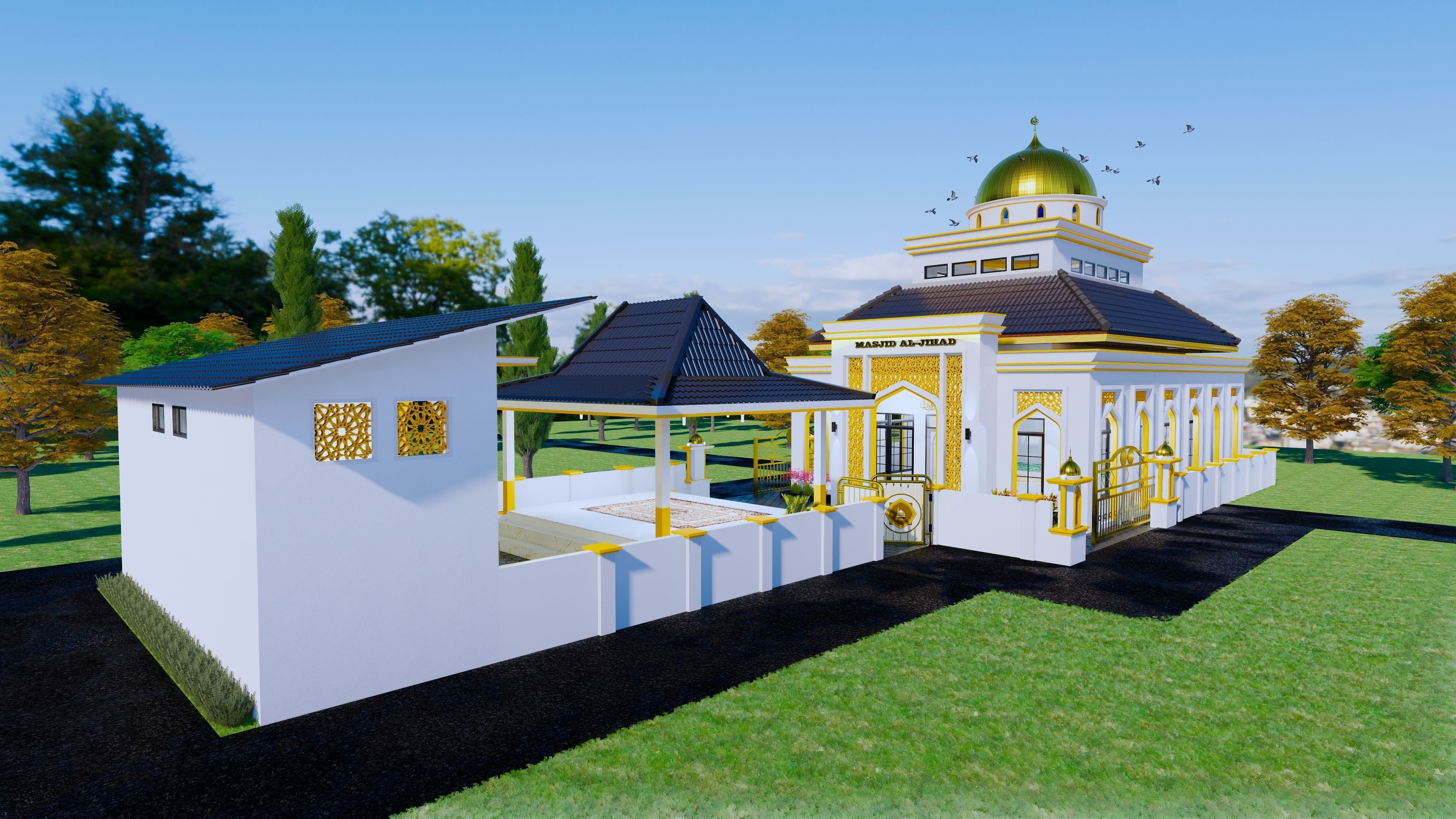 Luxury Islamic Mosque Prayer Room 3D model | CGTrader